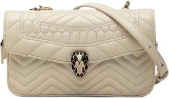 Bulgari Sac bandouli&egrave;re matelass&eacute; Pre-owned - Femme - Pre-owned - Beige - Taille: ONE Size