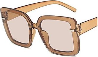 Generic Lunettes de soleil décoratives carrées à grand cadre pour tir de rue pour hommes et pour femmes, vacances en plein air (couleur : E, taille : 1) 2026