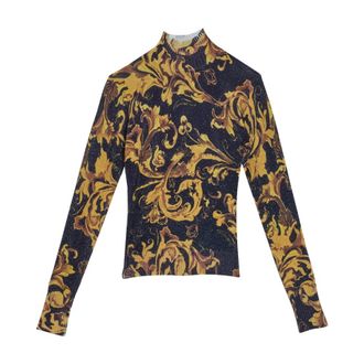 Versace Jeans Couture Dolcevita Barocco in Maglia - - Knitwear - Damen - Mehrfarbig - L