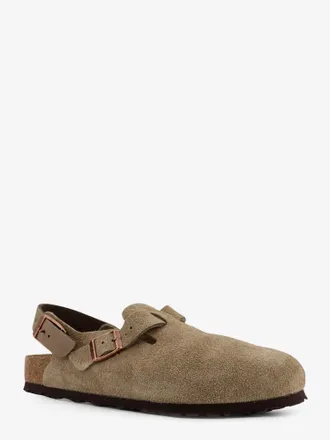 Birkenstock Womens Tokio Ii Suede Mule Beige Sandal
