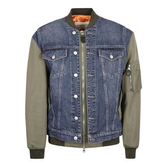 Alexander McQueen Denim Bomberjacke - - Jackets - Herren - Mehrfarbig - S