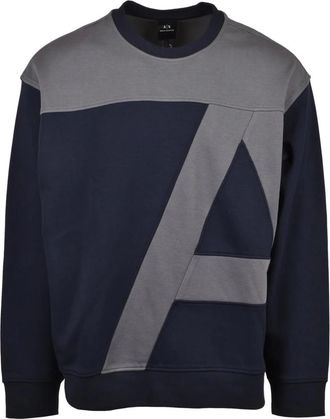 A|X Armani Exchange Homme, Sweatshirts et sweats &agrave; capuche, Bleu, Taille: L Felpa