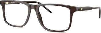 Emporio Armani lunettes de vue à monture carrée - Marron