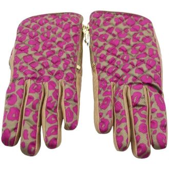 Mulberry Pre-owned Animal Print Gloves - - Pre-owned - Damen - Rosa - ONE SIZE
