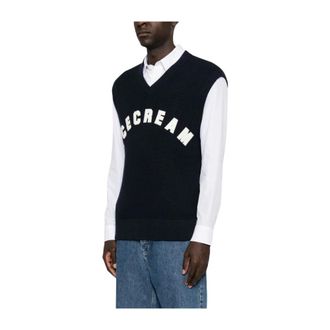 Icecream Wollmisch-Weste - - Knitwear - Herren - Blau - L