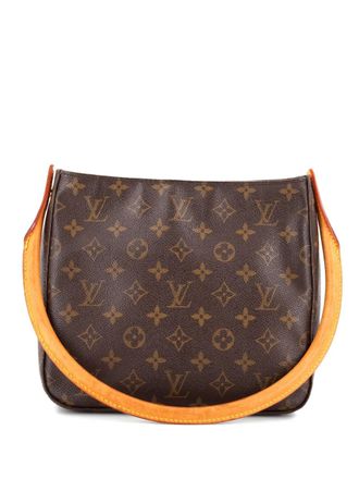Louis Vuitton sac &agrave; main Looping Handbag en toile Monogram MM - Marron