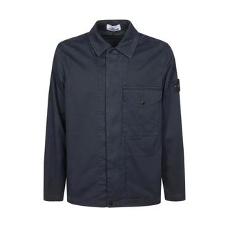 Stone Island Homme, Vestes, Bleu, Taille: XL Overshirt V0120