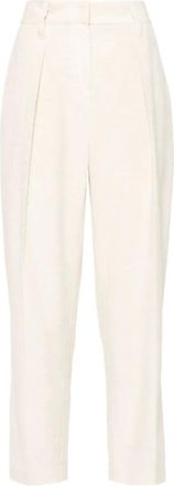 Brunello Cucinelli Femme, Pantalons, Beige, Taille: 40 FR Pantalon avec d&eacute;tail Monili