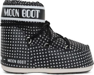 Moon Boot Schneestiefel mit Logo-Print - Schwarz