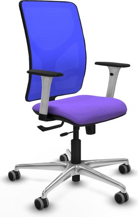 Piqueras y Crespo Sch&ouml;ner Schreibtischstuhl mit wei&szlig;en und schwarzen Armlehnen, h&ouml;henverstellbare Lendenwirbelst&uuml;tze, ausgestattet mit Syncro/Traslack und Schneideschau