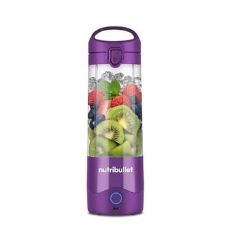 NutriBullet M&eacute;langeur portable violet - Lame dextraction puissante, tasse de 475 ml, couvercle &agrave; emporter, c&acirc;ble de charge USB-C et guide de lutilisateur (fran&ccedil;ai