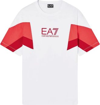 Emporio Armani Emporio Armani Ea7, Homme, Tops, Blanc, Taille: XS T-Shirt &agrave; logo