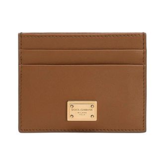 Dolce & Gabbana Braune Leder Geldb&ouml;rse Damen Accessoires - - Accessories - Damen - Braun - ONE SIZE