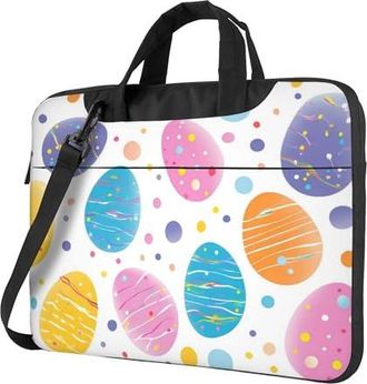 Generic Sac pour ordinateur portable de 15,6, housse de protection antichoc pour ordinateur portable de P&acirc;ques avec bandouli&egrave;re, pour homme et femme, multicol