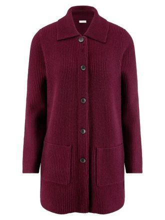 Peter Hahn Long-Strickjacke aus Schurwolle und Kaschmir Peter Hahn lila