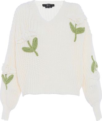 Faina Zur Seite fahren Damen Wollwei&szlig;