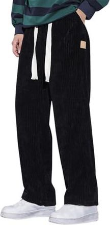 Generic Pantalon de surv&ecirc;tement cargo ample pour homme avec cordon de serrage &agrave; la taille pour un usage quotidien d&eacute;contract&eacute;, poches pratiques, pantalon conf