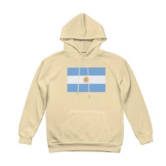 Generic Sweatshirts &Agrave; Capuche Mode Femmes Doublure Polaire Manches Longues Vintage Lacets Sweatshirts Argentine Drapeau Imprim&eacute; Chemises Cordon Hoodie Hauts p