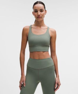 lululemon Energy BH Lang f&uuml;r Frauen - Gr&ouml;&szlig;e 10 in Willow Leaf