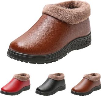 Generic Bottes de neige dhiver pour femme avec doublure en fourrure chaude, confortables, imperm&eacute;ables, antid&eacute;rapantes, l&eacute;g&egrave;res, confortables, &agrave; enfiler avec 