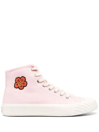 Kenzo Low-Top Sneaker - High-Top Canvas Sneakers With Signature Boke Flowe - Gr. 40 (EU) - in Beige - f&uuml;r Damen