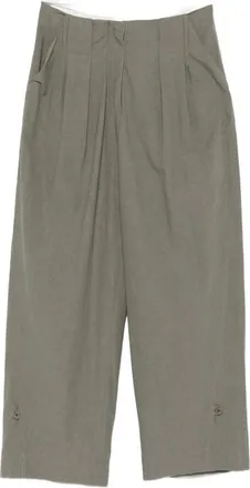 Low Classic Pleated Button-cuff Trousers
