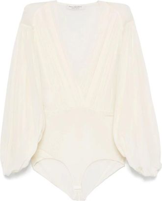 Philosophy di Lorenzo Serafini Femme, Tops, Beige, Taille: 36 FR Draped Tulle Body