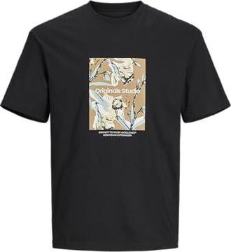 Jack & Jones JACK&JONES PLUS JORSEQUOIA T-Shirt SS Crew Neck PLS, Noir, XXXXL