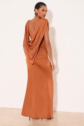 Lipsy Maxikleid Lipsy flie&szlig;endes Maxikleid + Wasserfallausschnitt (1-tlg)