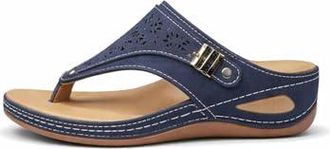 Generic Sandales orthop&eacute;diques compens&eacute;es pour femme - Tongs antid&eacute;rapantes avec soutien de la vo&ucirc;te plantaire - Chaussures de mariage &agrave; enfiler - Bout ouvert
