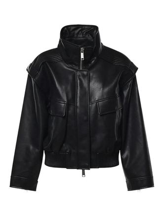 Self Portrait Bomberjacke - Schwarz