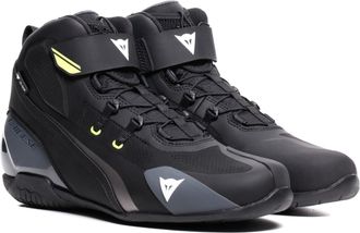 Dainese Herren HERIAN D-WP Shoes wasserdichte Motorradschuhe, Schwarz/Wei&szlig;/Gelb-Fluo, 45 EU