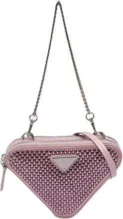 Prada Pre-owned Mini Triangle Pouch - Femme - Pre-owned - Rose - Taille: ONE Size