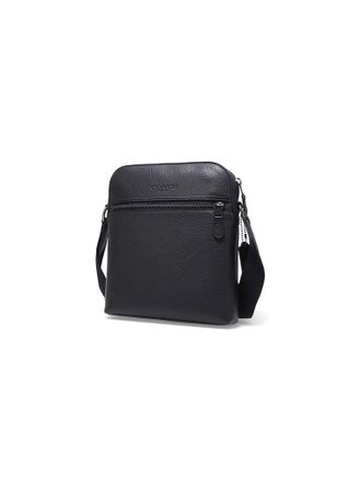 Coach Mens Crossbody Bag Gunmetal-Black Pebble Leather Crossbody-bags