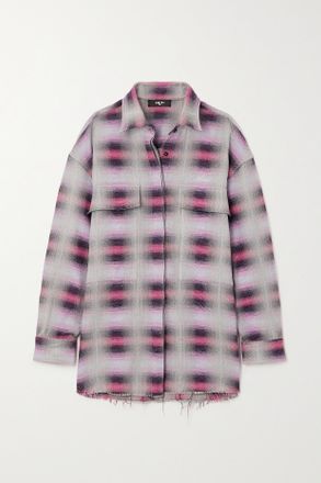 Amiri Chemise En Flanelle Effet Vieilli &Agrave; Carreaux - Rose