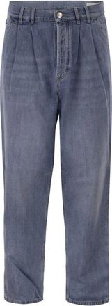 Brunello Cucinelli Denimhose mit Bundfalte - - Jeans - Herren - Blau - XL