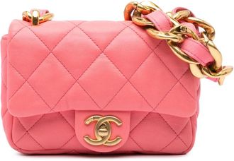 Chanel Hobo Bags - Mini Quilted Lambskin Funky Town Flap - Gr. unisize - in Gold - f&uuml;r Damen