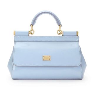 Dolce & Gabbana Femme, Sacs, Bleu, Taille: ONE Size Sac Bandouli&egrave;re en Cuir Bleu Clair