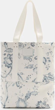 Erdem Herren - Denim Tote Bag weiß/graublau gemustert