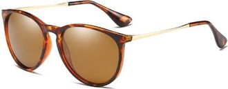 Generic Lunettes De Soleil Simples &Agrave; Monture Ronde For Hommes Et Femmes, Lunettes De Soleil De Vacances Quotidiennes(Brown)