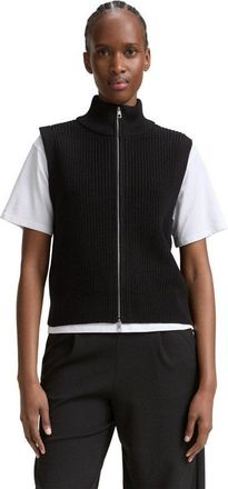 Tom Tailor Strickjacke ohne Ärmel und mit Reißverschluss