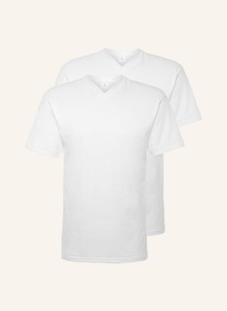 Ragman Ragman 2er-Pack V-Shirts weiss