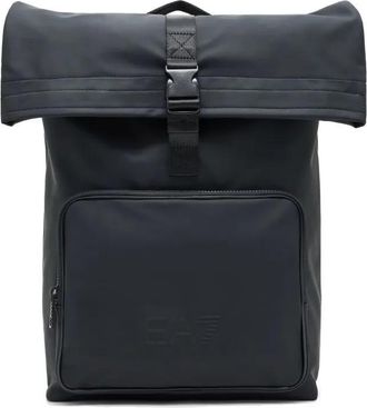 Emporio Armani Rucksäcke - Ea7 Roll-Top Backpack With Spacious Main Compartme - Gr. unisize - in Schwarz - für Damen