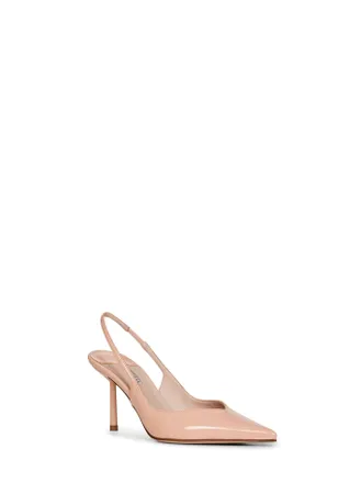 Le Silla Womens Slingback Pumps Vivienne Nude Pink Vinyl Polyurethane Sandal