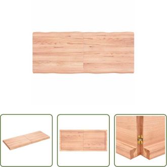 vidaXL vidaXL Massives Holz - Tischplatte 120x50x(2-6) cm Massivholz Behandelt Baumkante