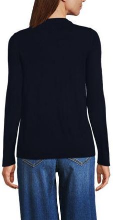 Lands End CashTouch Rundhalspullover, Damen, Gr&ouml;&szlig;e:32-34 regular, Blau, by Lands End