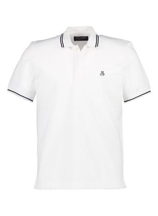 Marc O'Polo Herren Polo-Shirt wei&szlig; Baumwoll-Piqu&eacute;