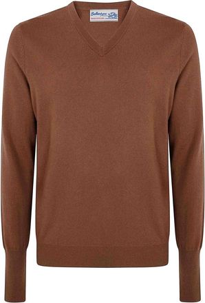 Ballantyne V-Pullover - Braun