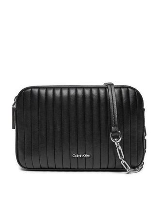 Calvin Klein Handtasche Mini Line Quilt Camera Bag K60K613078 Schwarz
