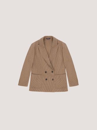 Circolo 1901 Simple Jacket double-breasted jacket Cammello Striped Knit / 40